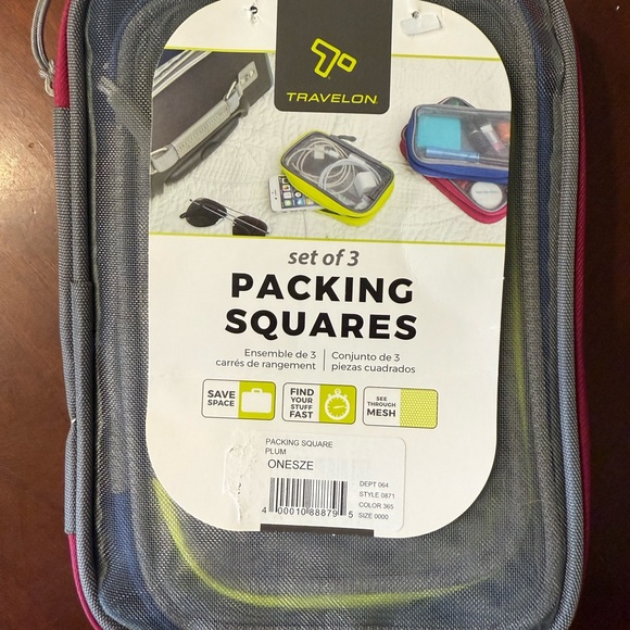 Travelon | Other | Travelon Packing Cubes Set Gray With Pink Blue And ...